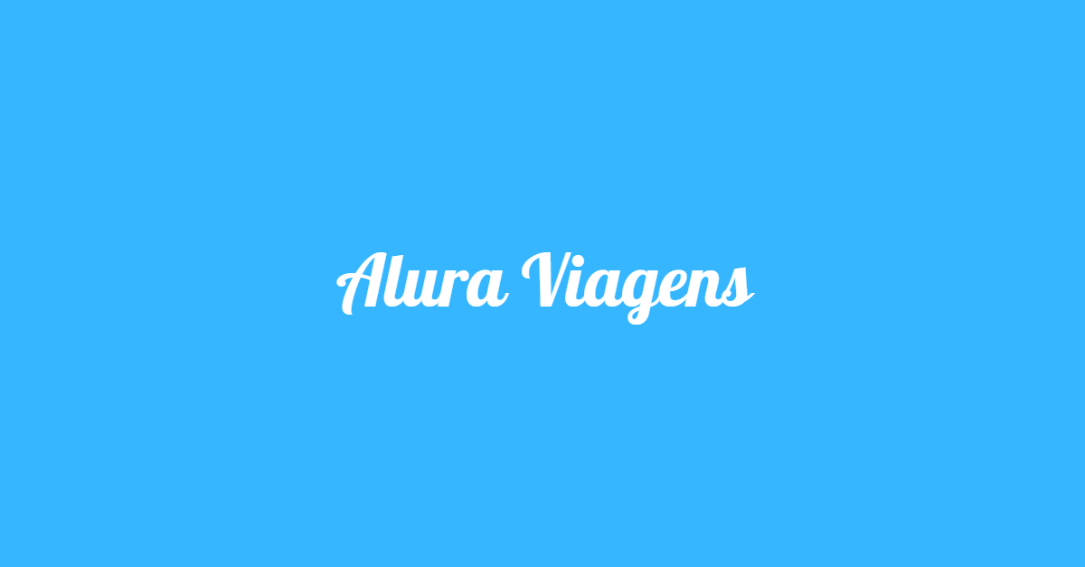 Home | Alura Viagens Home | Alura Viagens